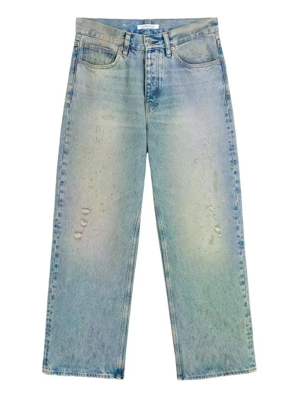 SUNFLOWER Paint-splatter Distressed Jeans - Blue