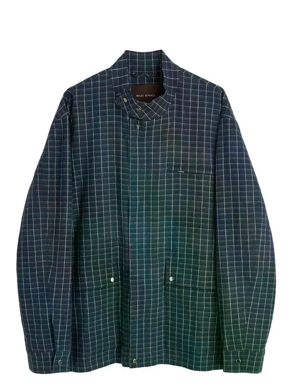 WALES BONNER Vision Field Check-pattern Jacket - Blue