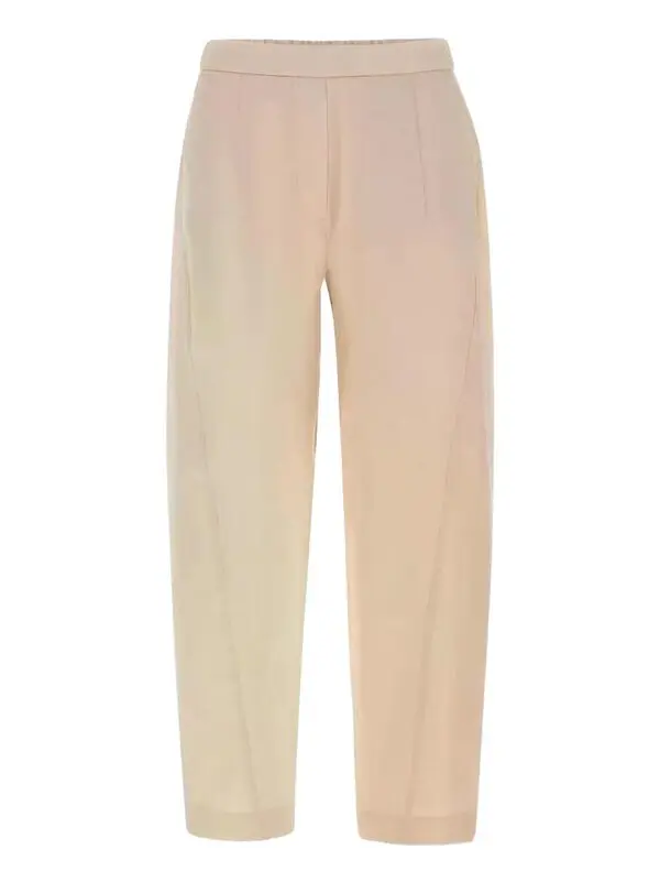 ELENA MIRO` High-rise Tapered Trousers - Neutrals