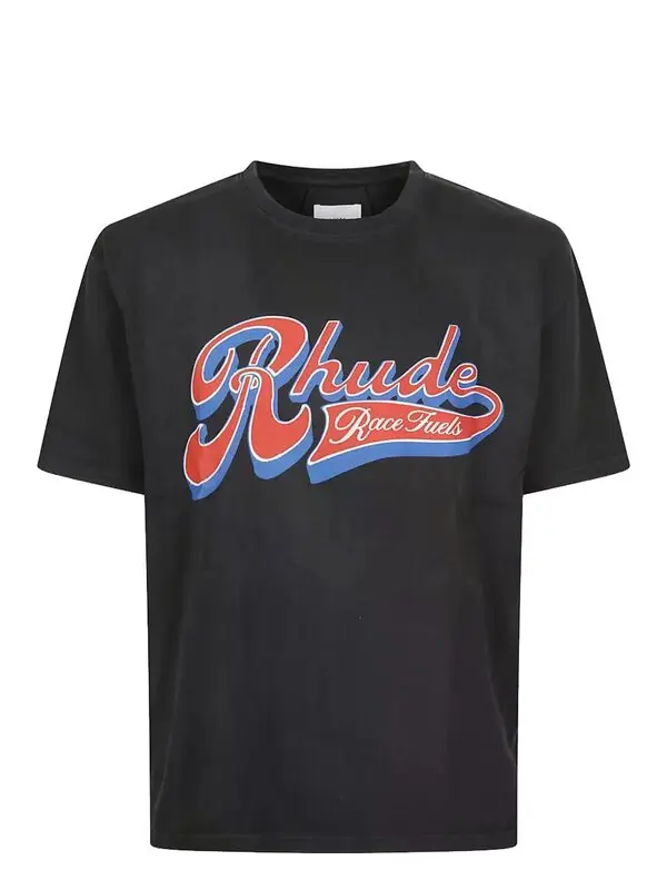 Rhude Logo-print T-shirt - Black