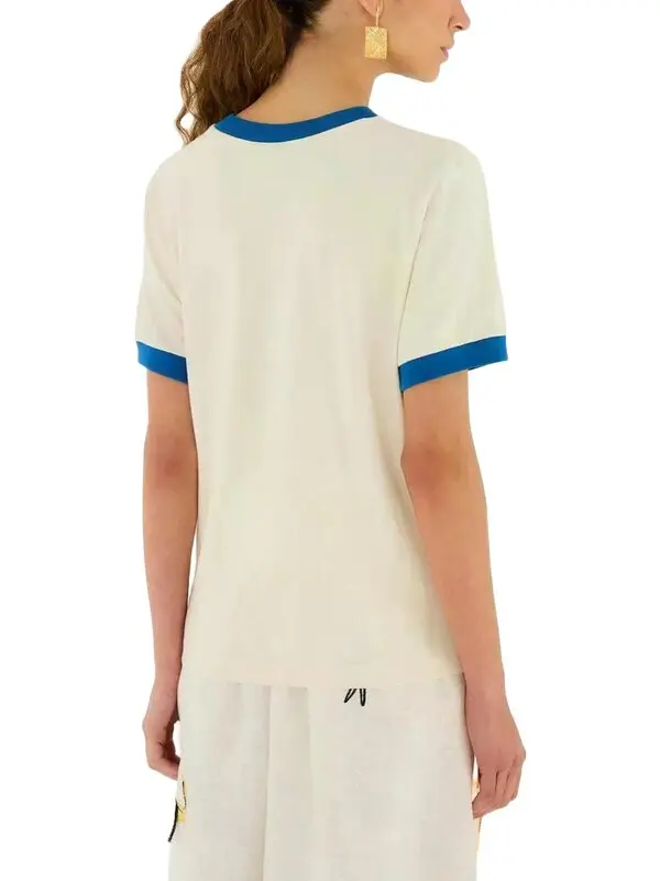 Farm Rio Graphic-print Ringer T-shirt - White