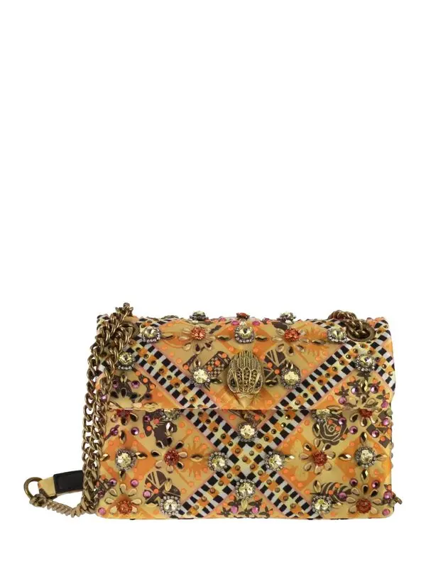 Kurt Geiger Kensington Crystal-embellished Shoulder Bag - Yellow