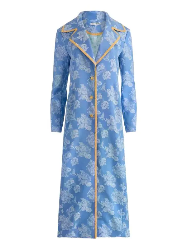 Alice + Olivia Floral-print Coat - Blue