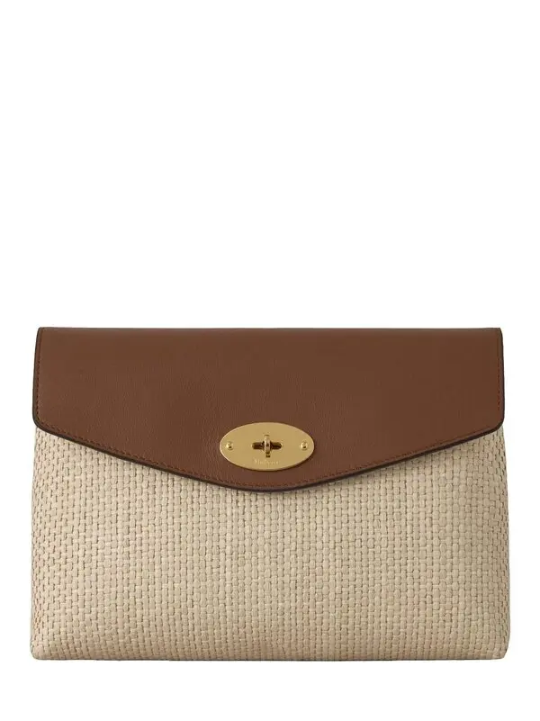 Mulberry Large Darley Cosmetic Pouch - Ecru-bright Oak