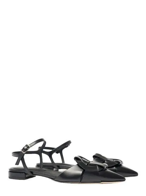 SCAROSSO Amanda Ballerinas - Black - Calf