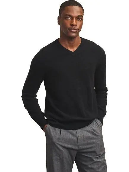 Naadam Cashmere V-neck Sweater - Black