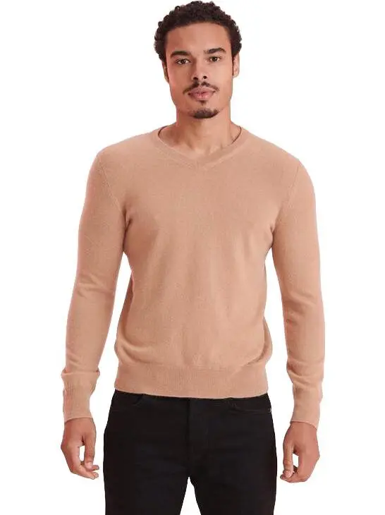 Naadam Cashmere V-neck Sweater - Camel