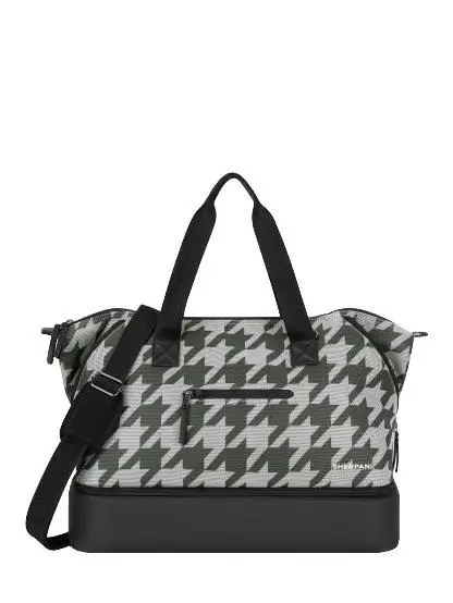 SHERPANI Boston Anti-theft Expandable Weekender Duffle Bag With Removable Compartment - Houndstooth