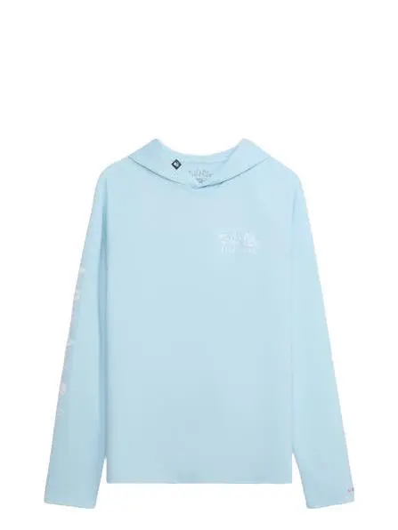 SALT LIFE Ocean Kin 2.0 Perforated Hoodie - Aquamarine