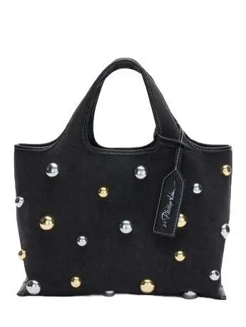 3.1 Phillip Lim Dome Embellishment Mini Market Tote Bag - Black
