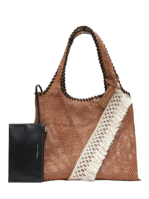 3.1 Phillip Lim Raffia Fringe Market Tote Bag - Brown