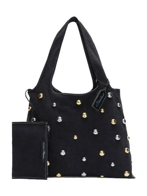 3.1 Phillip Lim Dome Embellishment Market Tote Bag - Black