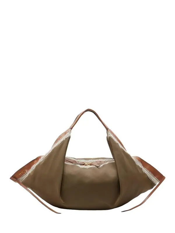 3.1 Phillip Lim Nylon Luna Medium Bag With Contrast Stitch - Mushroom