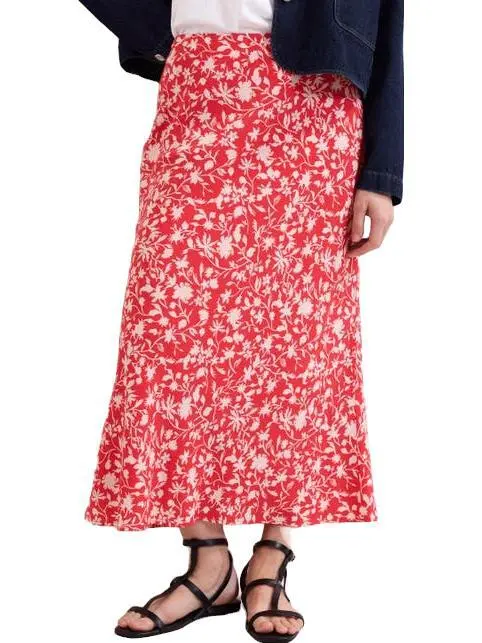 PHASE EIGHT Floral High-rise Midi Skirt - Red