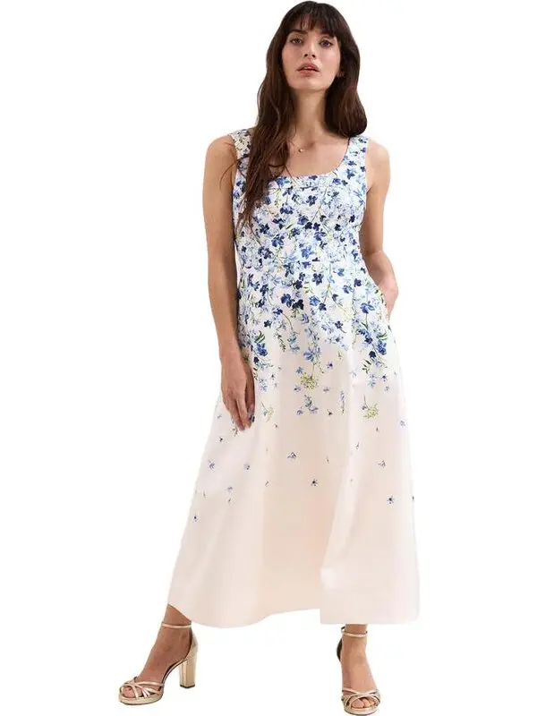 PHASE EIGHT Orla Floral Midi Dress - Cream