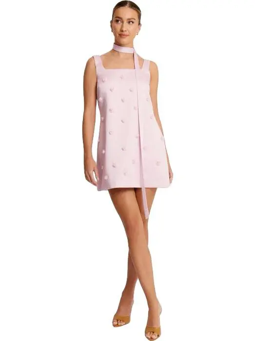 SIX STORIES Beaded Strappy Mini Dress - Lilac