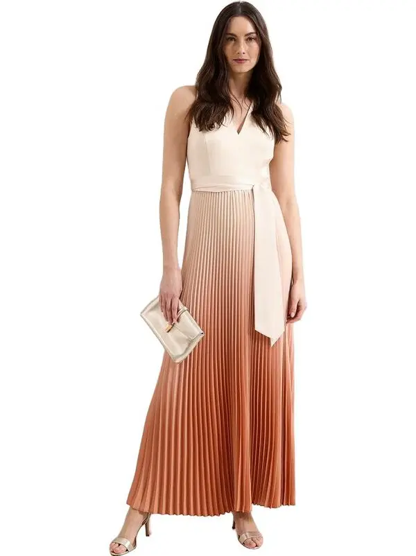 PHASE EIGHT Sleeveless V-neck Maxi Dress - Orange