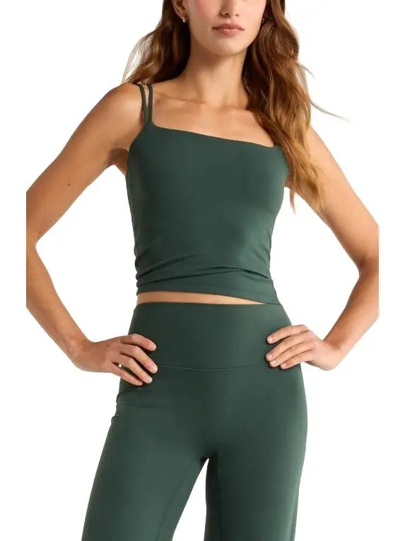 Zella Zen Strappy Camisole - Green Timber