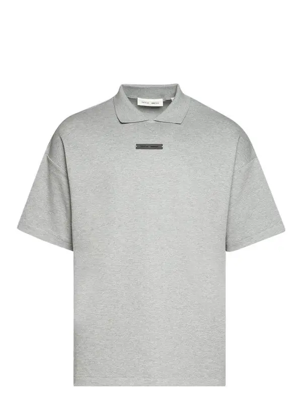 Fear Of God 90s Fit Pique Short Sleeve Polo Concrete Heather - Grey