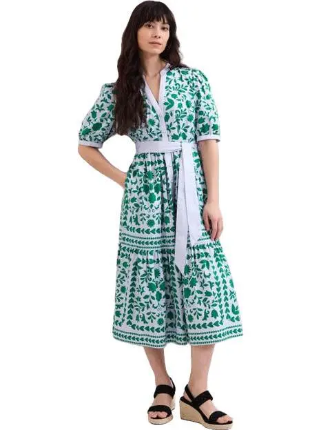 PHASE EIGHT Trinity Printed Midi Dress - Blue