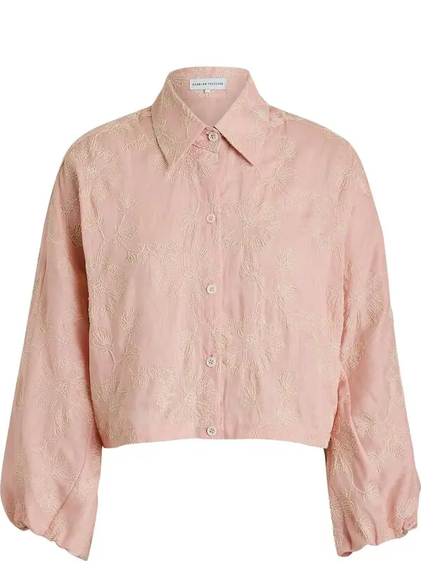 Scanlan Theodore Linen Cornelli Shirt - Apricot