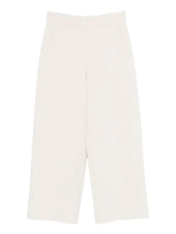 Max Mara Cotton Wide-leg Trousers - Beige