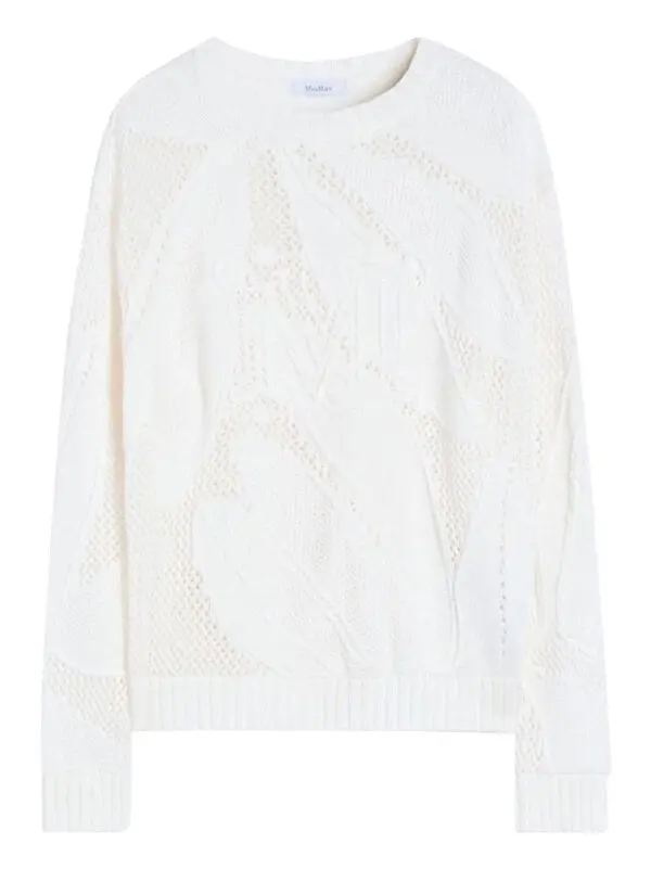 Max Mara Cotton Crewneck Sweater - White