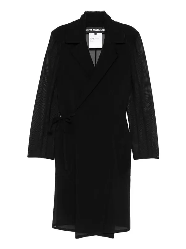 Junya Watanabe Midi Wrap Coat - Black