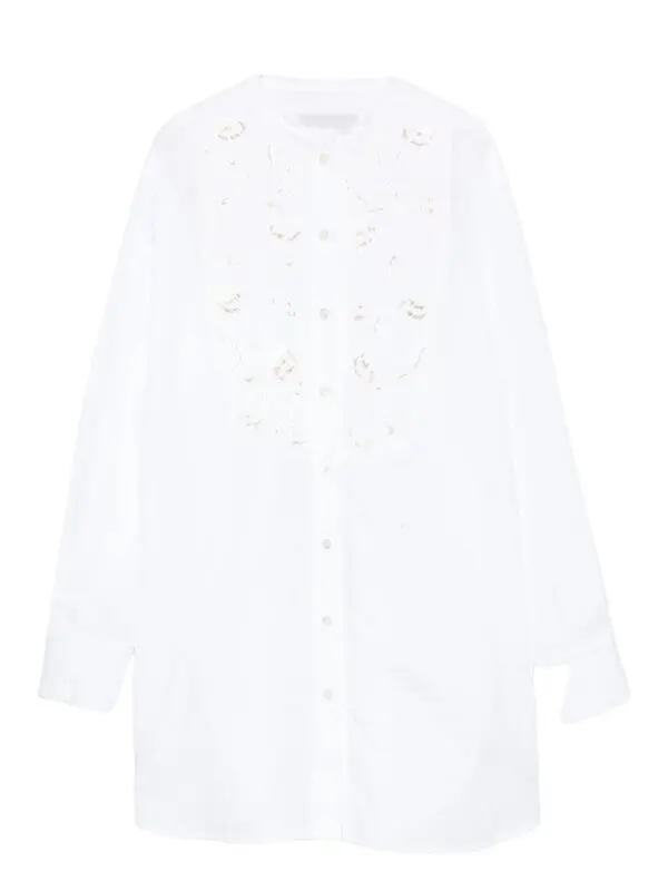 HIPPY REALISTI Embroidered Cotton Shirt - White