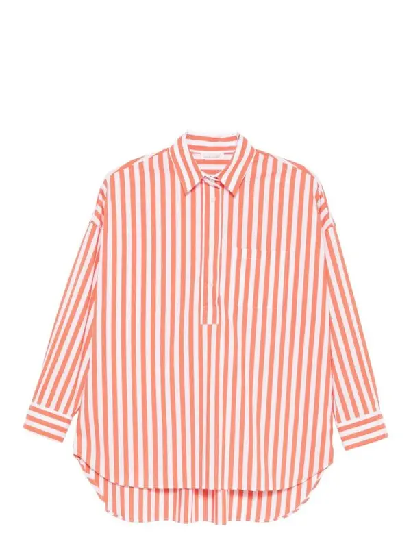 ARCHIVIO '67 Cotton Blend Striped Shirt - Red