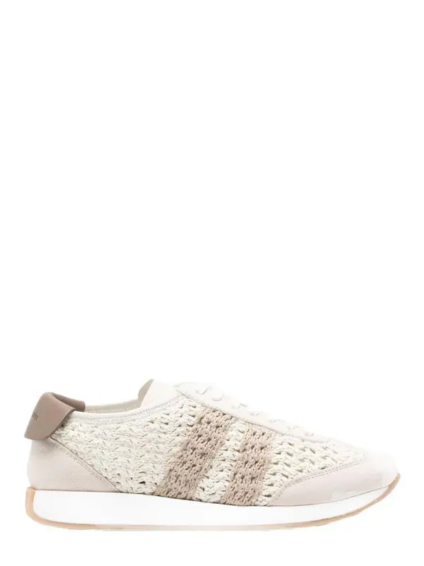 Fabiana Filippi Knitted Sneakers - White