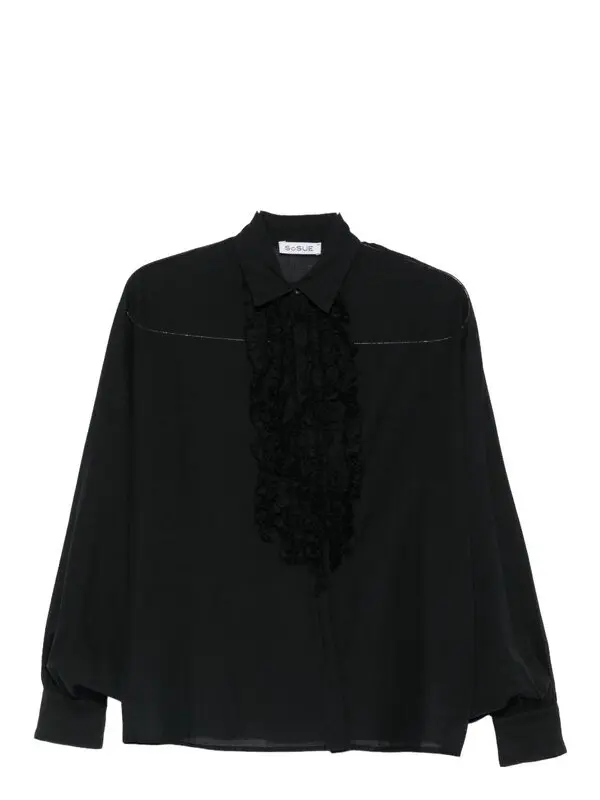 SOSUE Antonia Cotton Shirt - Black