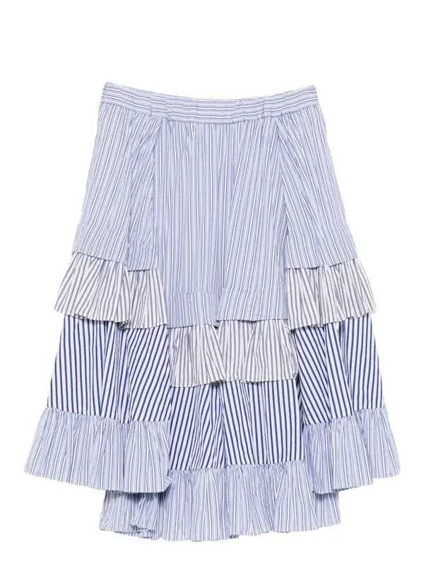 Comme Des Garçons Cotton Midi Skirt - Sky Blue