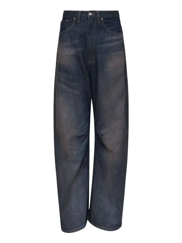 MAISON MARGIELA Denim Cotton Wide-leg Jeans - Blue