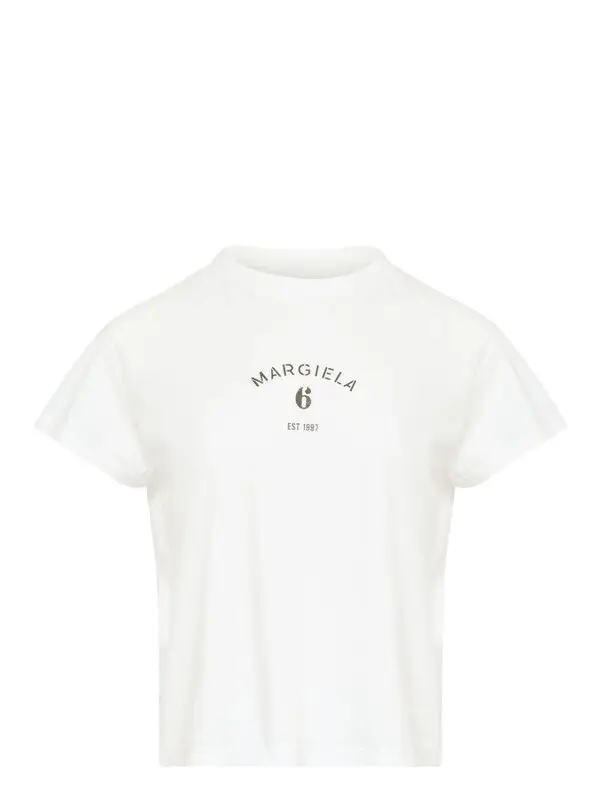 MAISON MARGIELA Logo Cotton T-shirt - White
