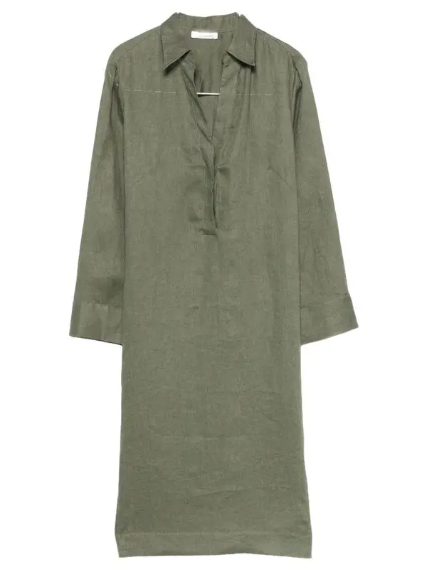 ARCHIVIO '67 Linen Chemisier Dress - Grey