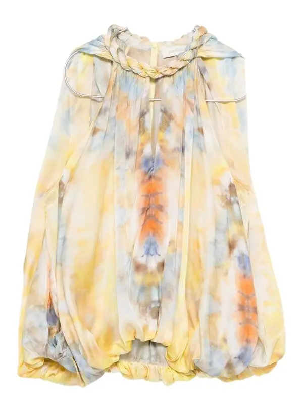 Zimmermann Alchemy Printed Silk Blouse - Yellow