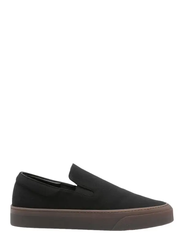 THE ROW Canvas Slip-on Sneakers - Black
