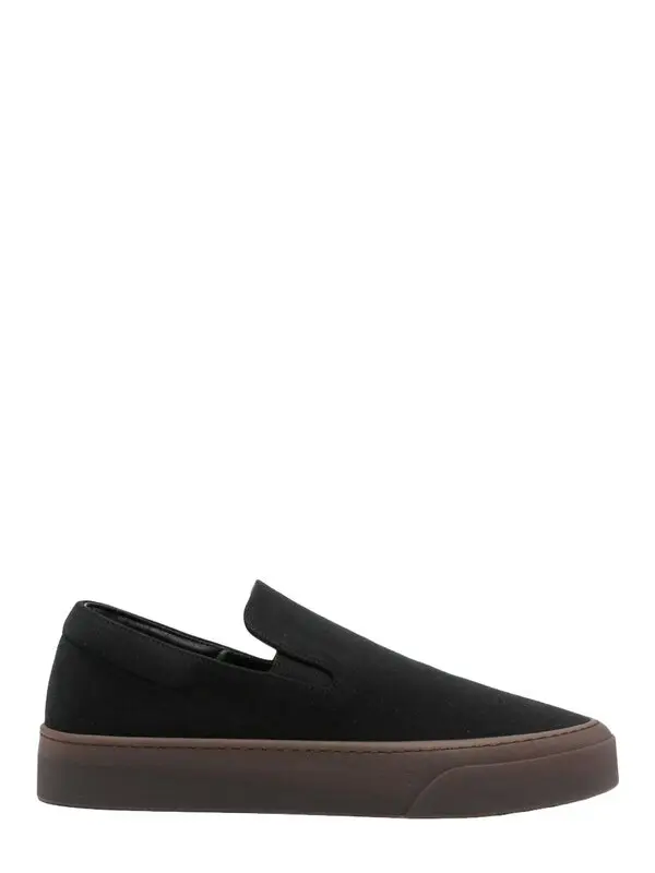THE ROW Canvas Slip-on Sneakers - Black