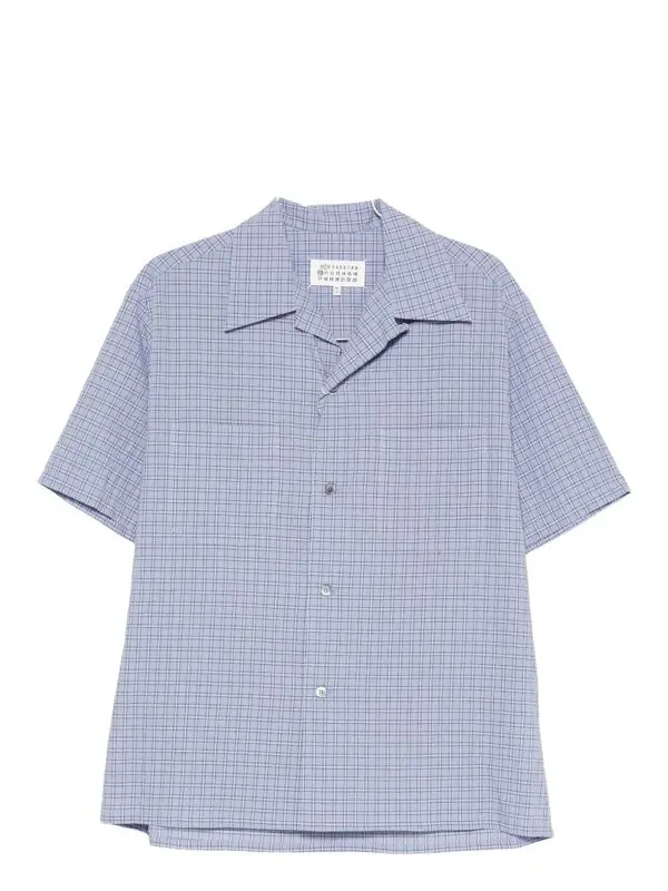 MAISON MARGIELA Printed Cotton Shirt - Sky Blue