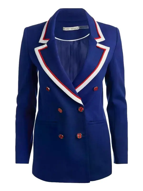 Alice + Olivia Campbell Double-breasted Blazer - Blue