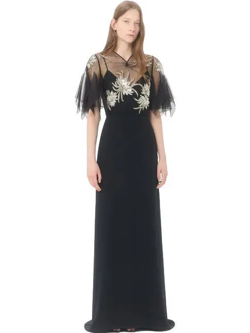 Valentino Garavani Embroidered Cady Couture Gown - Metallic