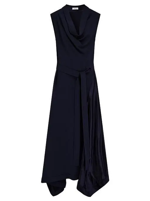 FERRAGAMO Asymmetric Dress - Blue / Navy