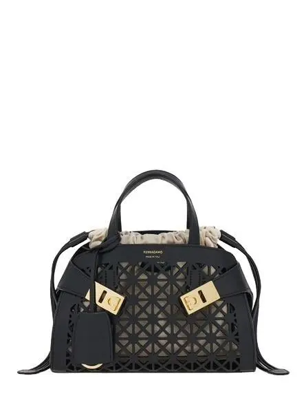 FERRAGAMO Hug Handbag - Black