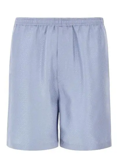FERRAGAMO Silk Bermuda Shorts - Denim