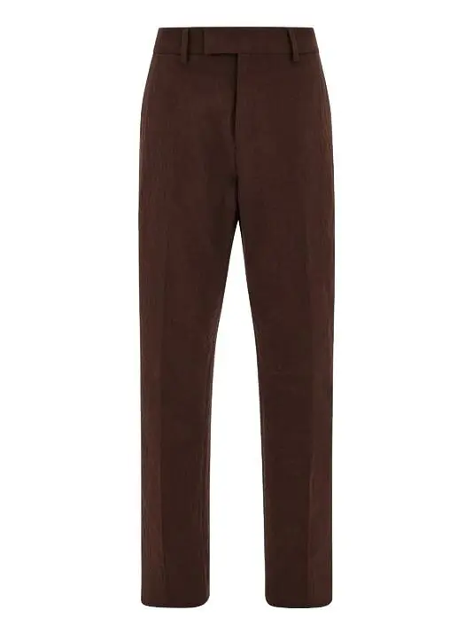 FERRAGAMO Cotton Blend Chinos - Red