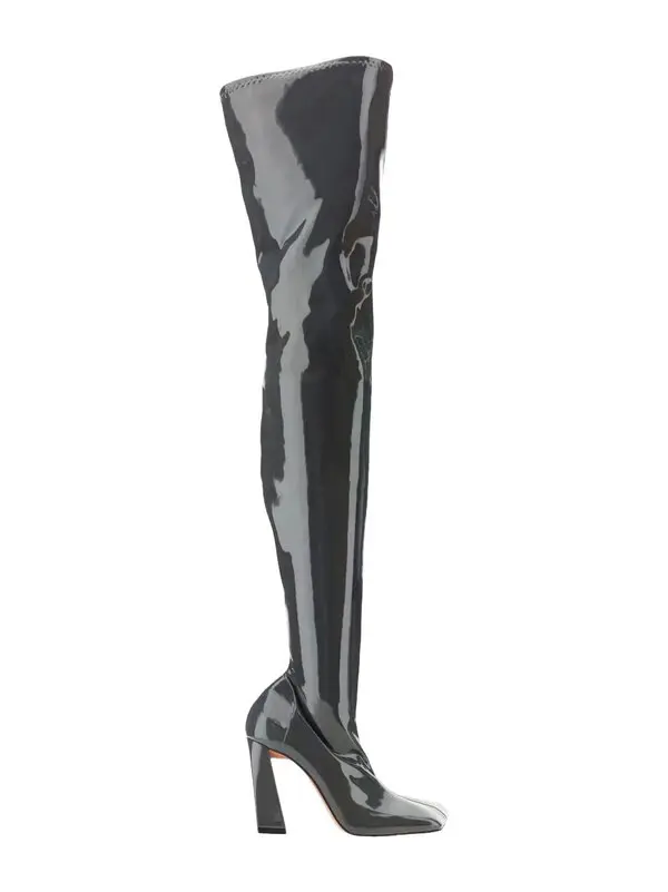 Amina Muaddi Marine Boots - Grey