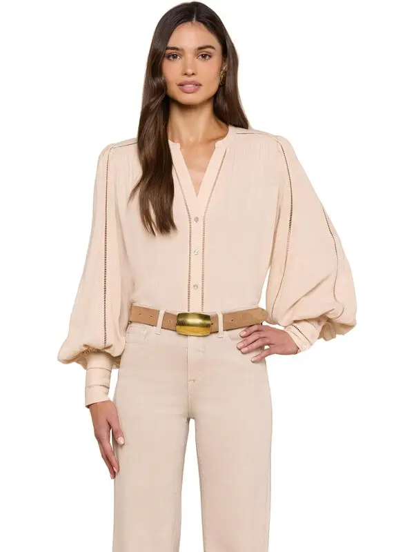 L'Agence Kiera Blouse Top - Biscuit