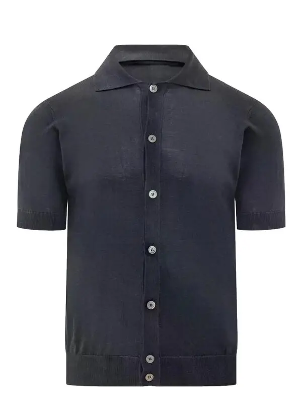 FILIPPO DE LAURENTIIS Short-sleeve Knitted-shirt - Blue
