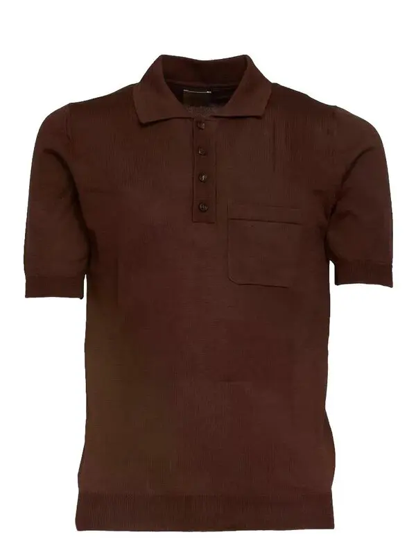 RAKKI Tokyo Short-sleeve Polo Shirt - Brown